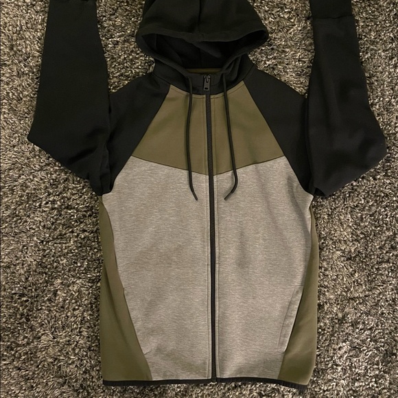 Express | Tops | Womens Express Black Grey Green Sweat Suit Jacket ...